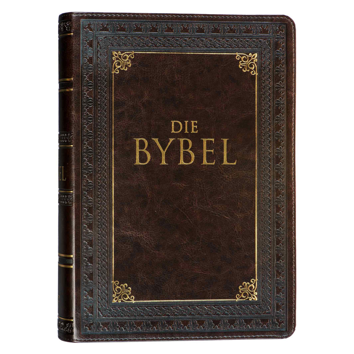 NLV Donkerbruin Kunsleer Super Grootdruk Bybel – CUM Books